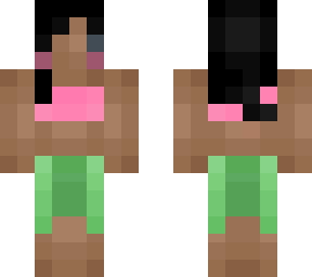 hawaiin hula dancer / / / 8-Bit Skin | Minecraft Skin