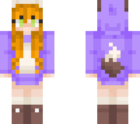 Purple Fox Girl | Minecraft Skin