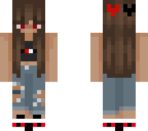 cute lightskin with champion tube top | Minecraft Skin