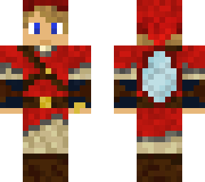 Legend of Zelda ocarina of time Link (Fire tunic ) | Minecraft Skin