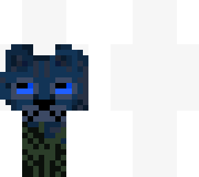 Bluestar crouching in the grass | Minecraft Skin