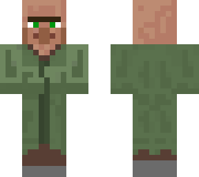 Green arm folding villager | Minecraft Skin