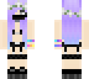 rave girl (fixed and updated) | Minecraft Skin