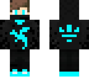 Neon Blue Dragon Boy | Minecraft Skin