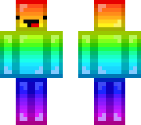 Rainbow derpy Diamond | Minecraft Skin