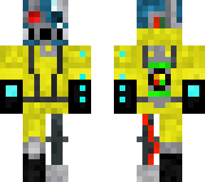 Blue Cyborg Creeper - Hazmat | Minecraft Skin