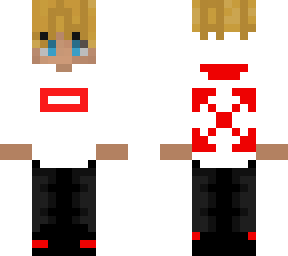 hyperbeast with blonde dreads and with yeezys | Minecraft Skin