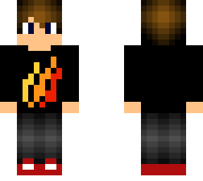 3D Fire Logo | Minecraft Skin