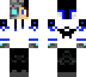 Blue Cyborg man | Minecraft Skin