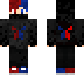 Red Blue color mix Gamer skin | Minecraft Skin