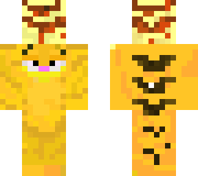 Garfield holding lasagna | Minecraft Skin