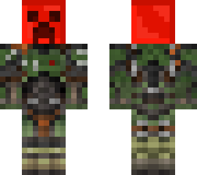 Ruby Creeper Doom Slayer | Minecraft Skin