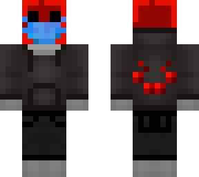 Red slime spider hoodie face mask | Minecraft Skin