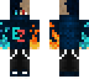 Ice/fire man | Minecraft Skin