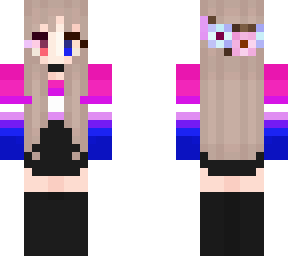 Bi pride girl | Minecraft Skin
