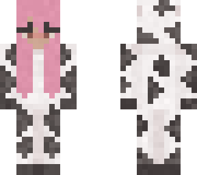 Pink Hair Normal Cow | Minecraft Skin