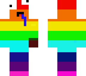 Rainbow Noob | Minecraft Skins