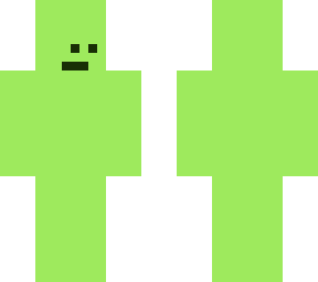 a green dude with a :/ face | Minecraft Skin