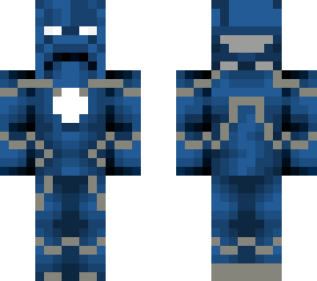 blue iron man | Minecraft Skin