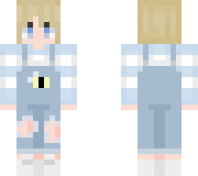 Girl with bee on overalls | Minecraft Skin