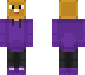 Purpled With Golden Head | Minecraft Skin