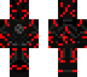 red black gamer | Minecraft Skin