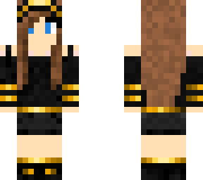 Gold and Black girl | Minecraft Skin