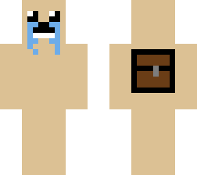 The binding of isaac's Isaac.. with a minecraft chest | Minecraft Skin