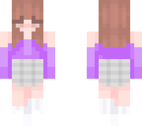 cute purple girl | Minecraft Skin