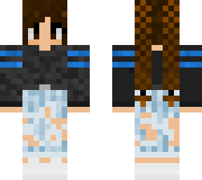 double braids girl | Minecraft Skin