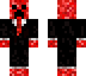 red creeper in suit | Minecraft Skin