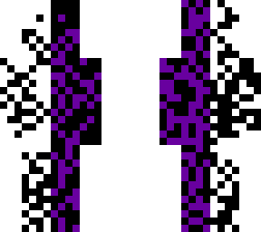 Black/White/Purple Corrupted | Minecraft Skin