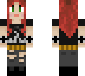 Metalhead girl red hair 3 | Minecraft Skin