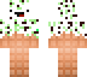 Mint Chocolate chip ice-cream Cone (Read Description!!) | Minecraft Skin