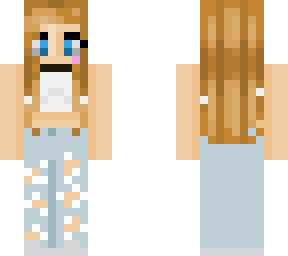 Pretty girl with choker | Minecraft Skin