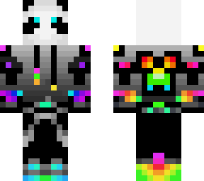 rainbow panda gamer | Minecraft Skin