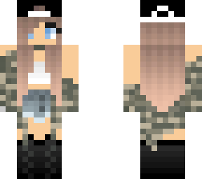 (Edit) Cute camo girl | Minecraft Skin