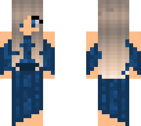 Dark Blue Long dress | Minecraft Skin