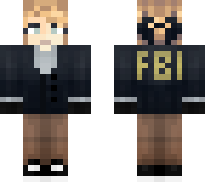female blonde tied up hair fbi agent | Minecraft Skins