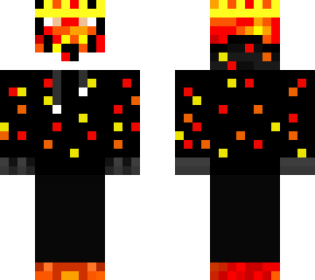 Derpy King Fox with Red,Orange,Yellow Dots Hoodie | Minecraft Skin