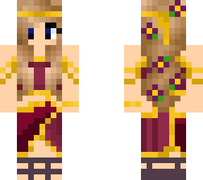 Edited Flower Goddess(Magenta and Purple) | Minecraft Skin