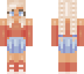 Fishtail braids | Minecraft Skin