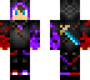 Red and Purple Fire | Minecraft Skin