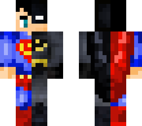 Half and Half Competition (Superman and Batman) | Minecraft Skin