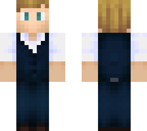 Navy Blue Vest Suit | Minecraft Skin