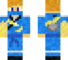 ninjago custom blue ninja (shoulder armor) | Minecraft Skin