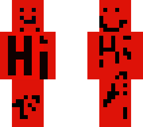 Hi with happy face | Minecraft Skin