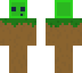 Slime on grass block | Minecraft Skin