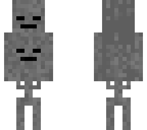 wither skeleton holding wither skull | Minecraft Skin