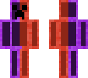(edited)Fire and evil Creeper with Black eyes and mouth | Minecraft Skin